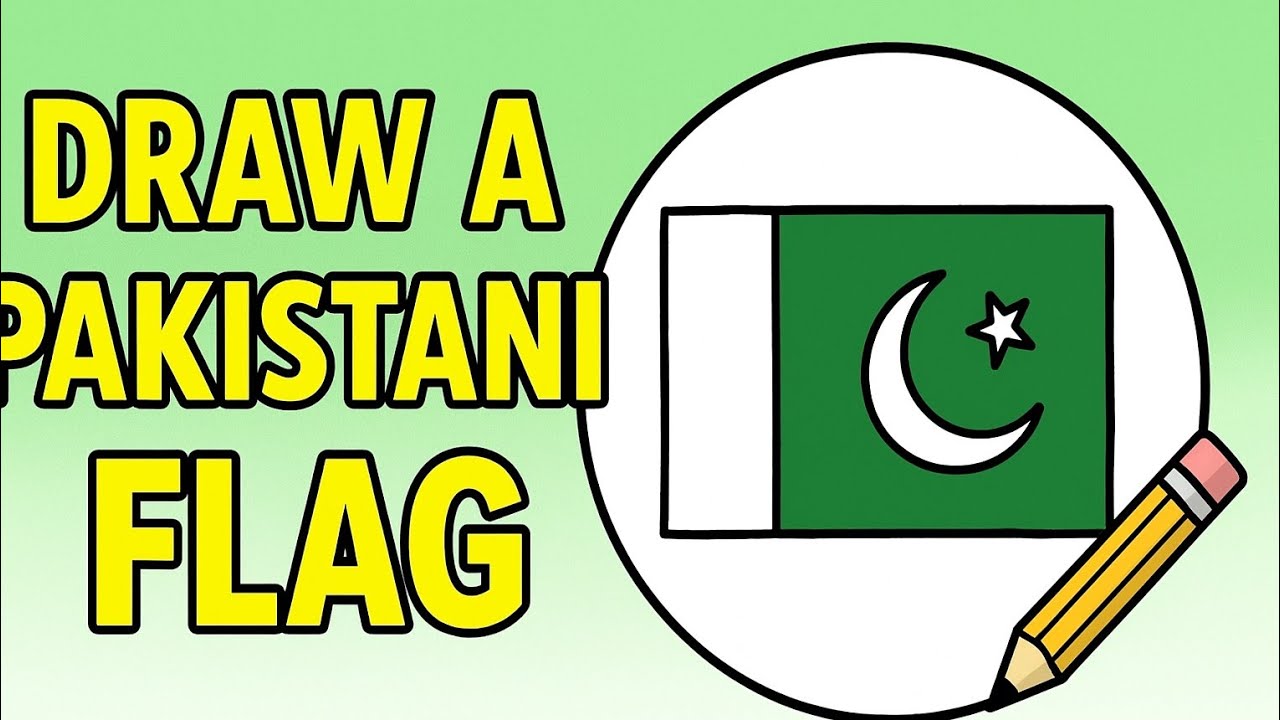 How to Draw a Pakistani Flag | Easy Step by Step Drawing Tutorial - YouTube