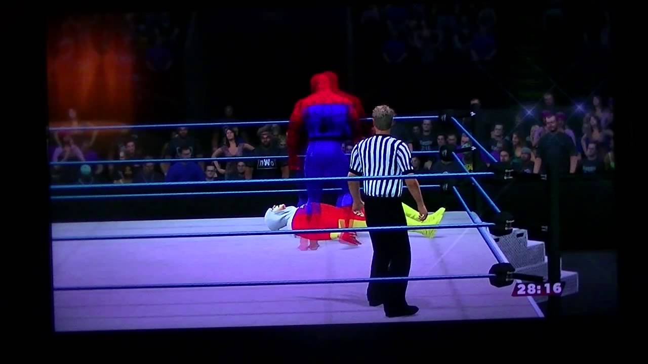 WWE 2K14 Spiderman vs Captain Marvel Title Match - YouTube