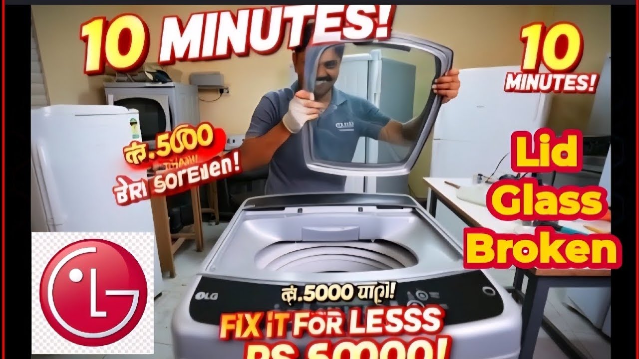 🤯 BROKEN WASHER LID? 10-Minute FIX for UNDER $50! (LG Top Loader DIY ...