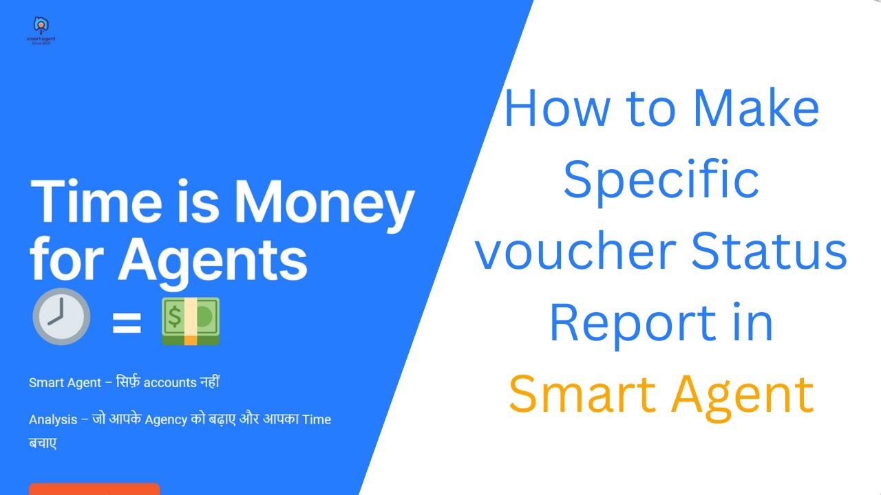 How to make voucher specific status Report ? - Smartagent - YouTube