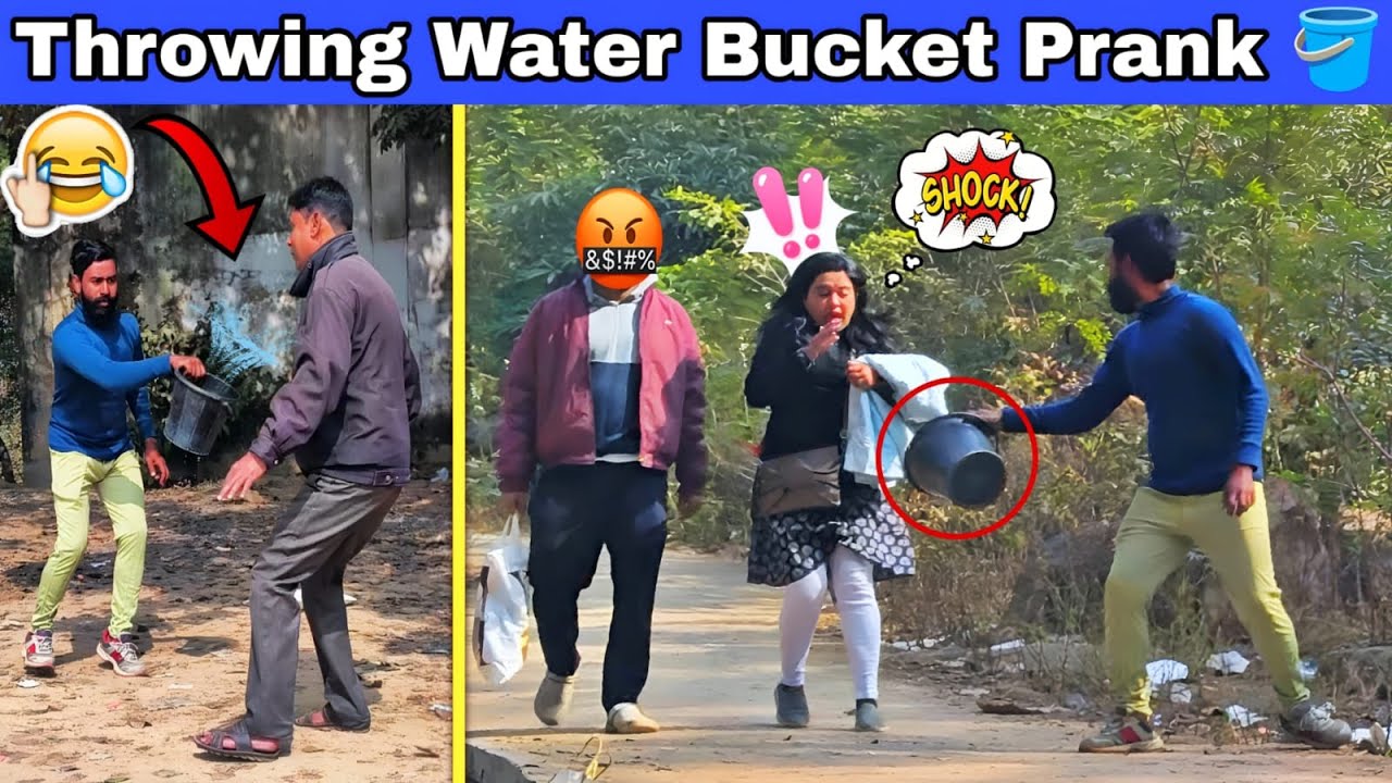 Throwing Water Bucket Prank😁| Funny Prank Video😂| Best Funny Public ...