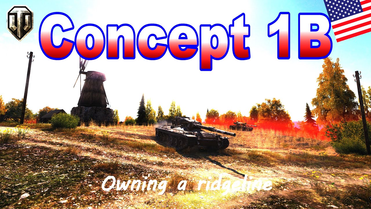 World of Tanks : Concept 1B - Owning a ridgeline - YouTube