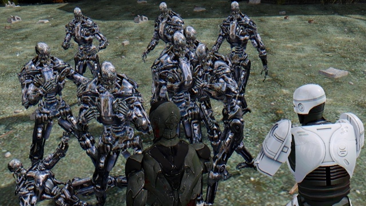 Old & New Robocop vs Terminator Army - Awesome Team Battle - YouTube