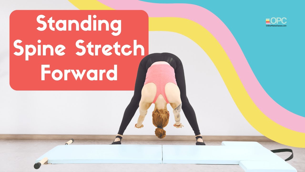 Standing Spine Stretch Forward on the Mat | Online Pilates Classes ...