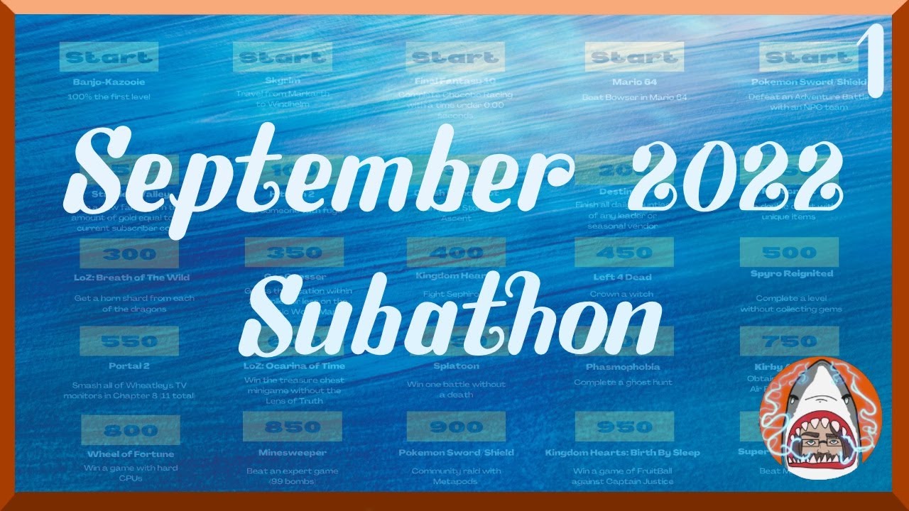 Twitch Livestream - September 2022 Subathon - Part 1 - YouTube