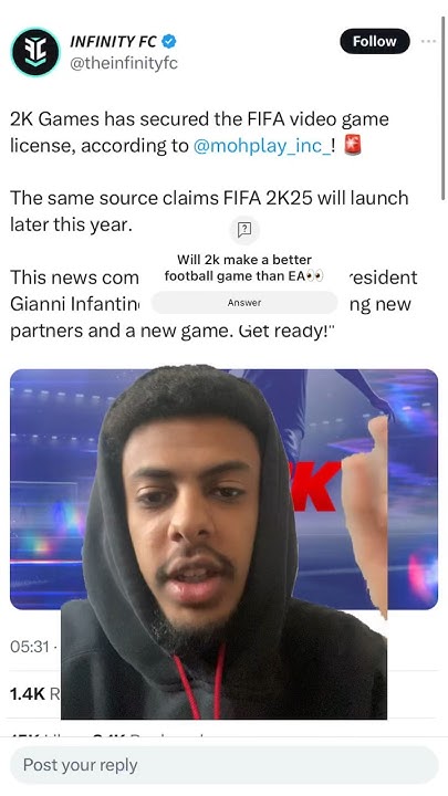 2K AND FIFA ARE MAKING A GAME😳 #eafc24 #fut #ultimateteam #fifa #2k - YouTube