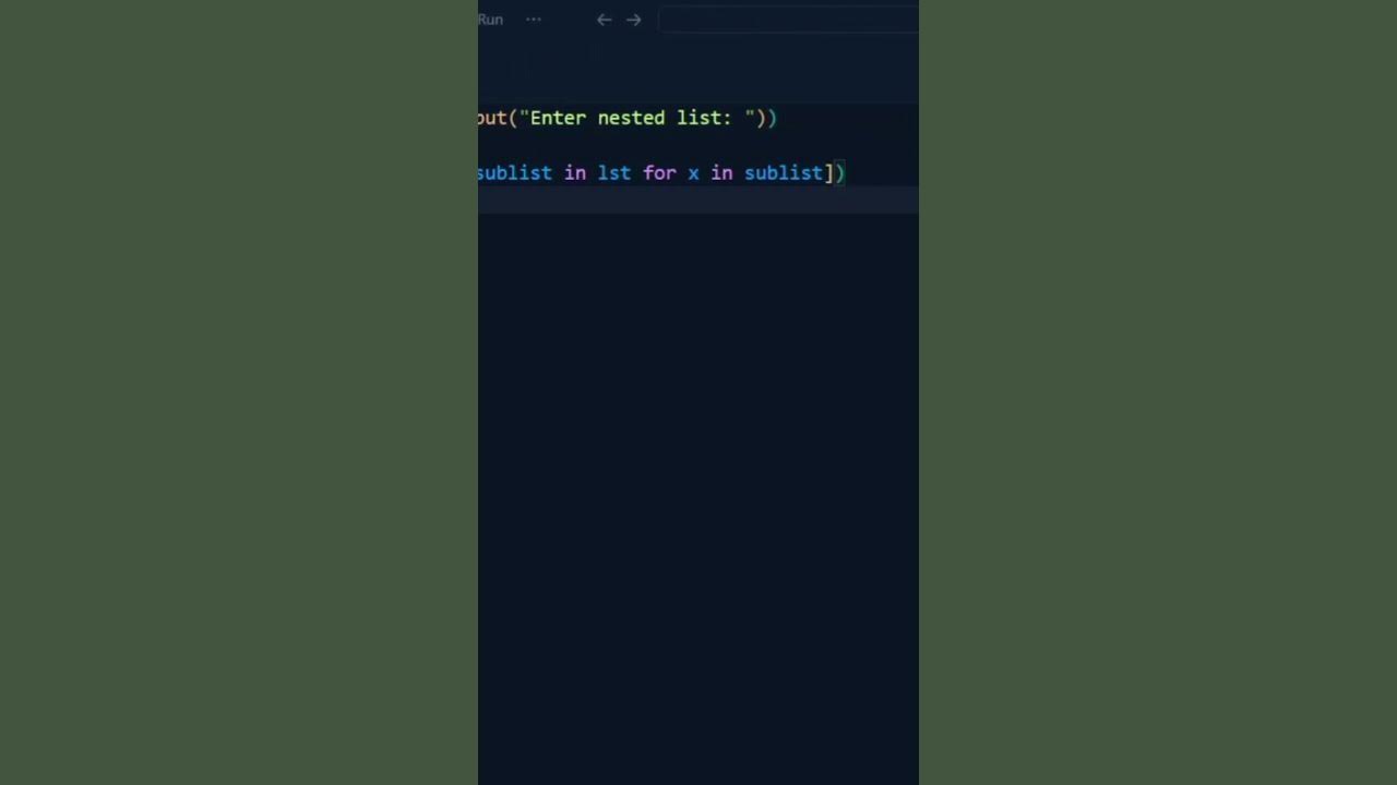 Flatten Nested List In Python Python Learnpython Programming Youtube