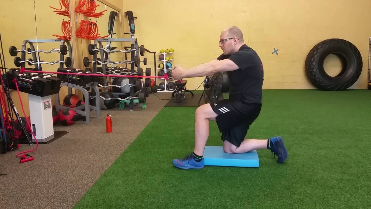 Resistance band trunk rotation exercises - YouTube