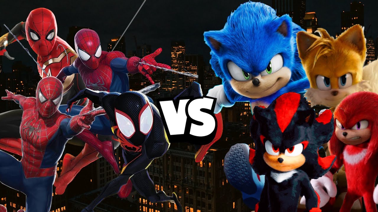 Team Spider-man vs Team Sonic - YouTube