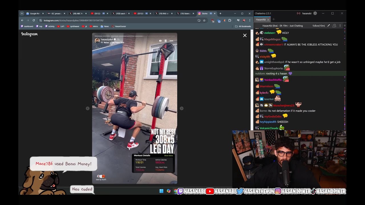 Hasanabi Workout - YouTube