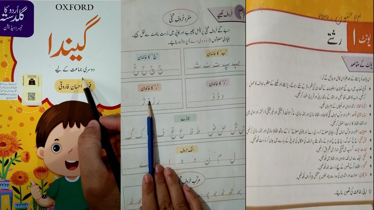 Unit 2 Rishtay - Page 4, 5, 6 & 7 - Oxford Urdu Class 2 Gainda - Urdu ...