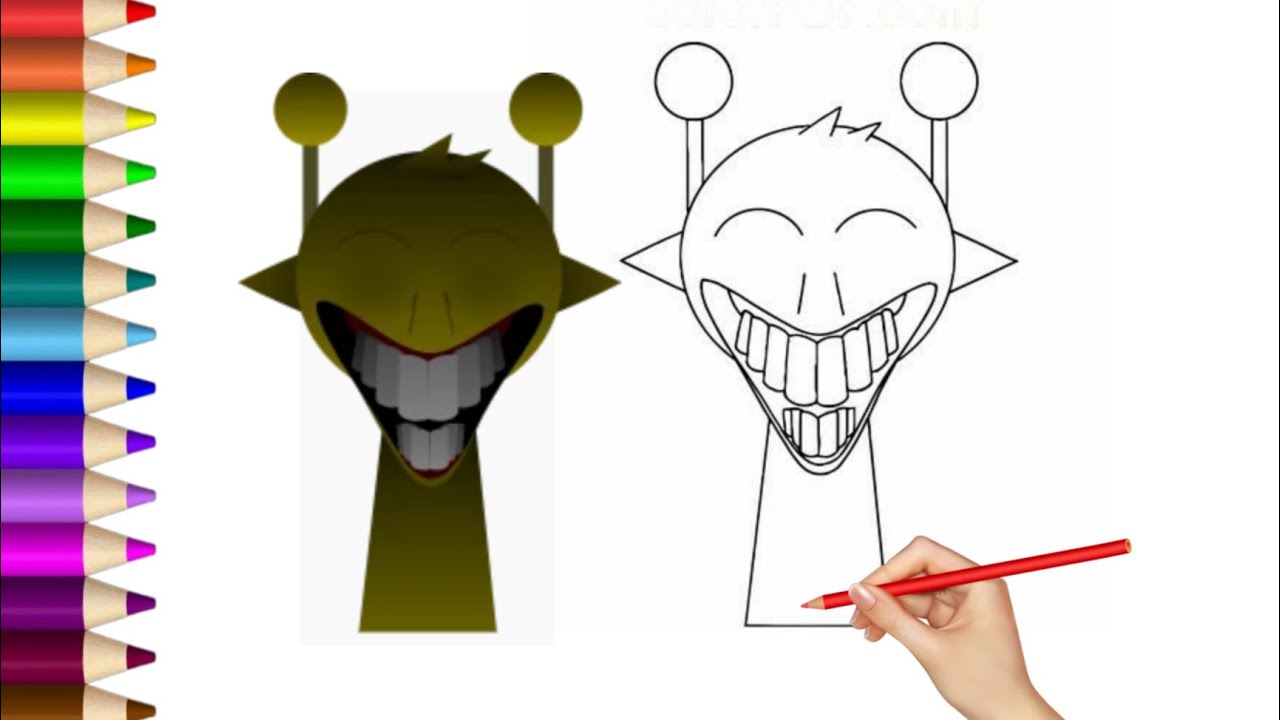 How to Draw Horror Simon Sprunki | Incredibox | Simple & Easy for Kids ...