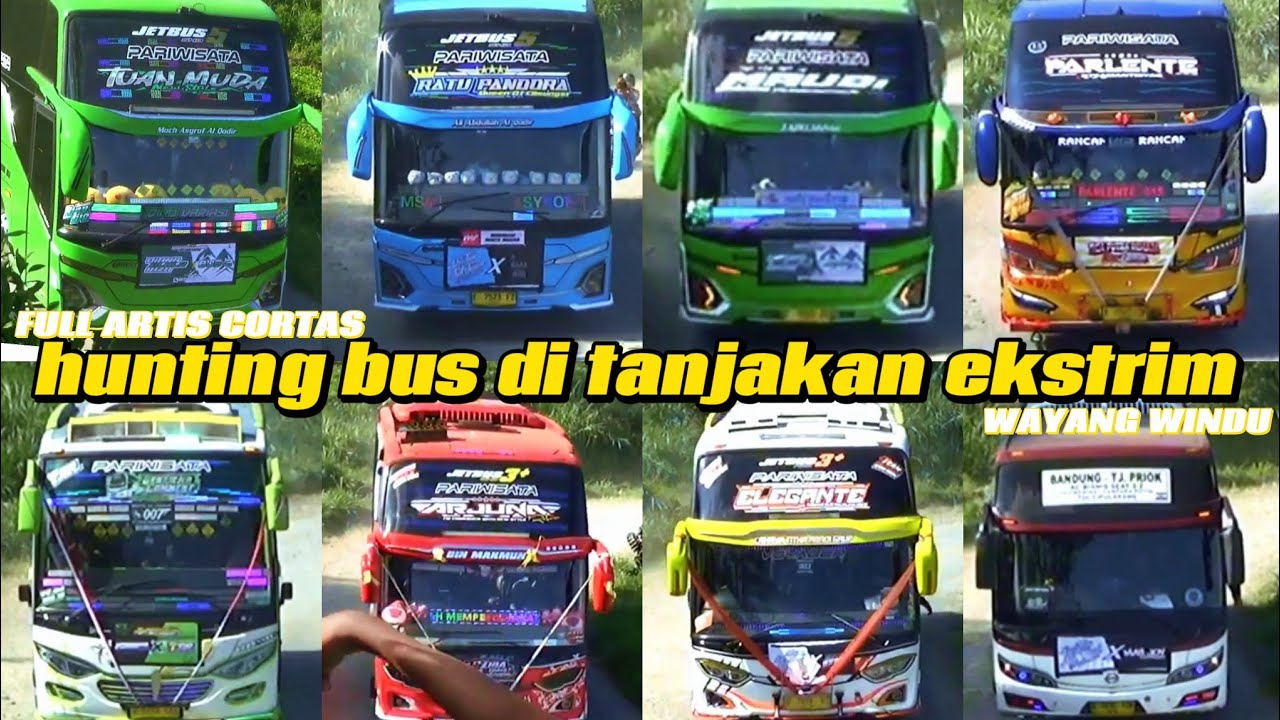 Mobil bus telolet Artis Tuan Muda, Maudi, Parlente, Arjuna, Katak ijo ...