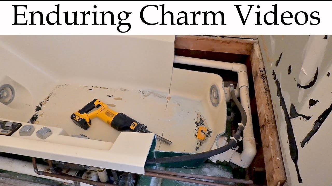 Jacuzzi Tub Removal And New Drain Location - YouTube