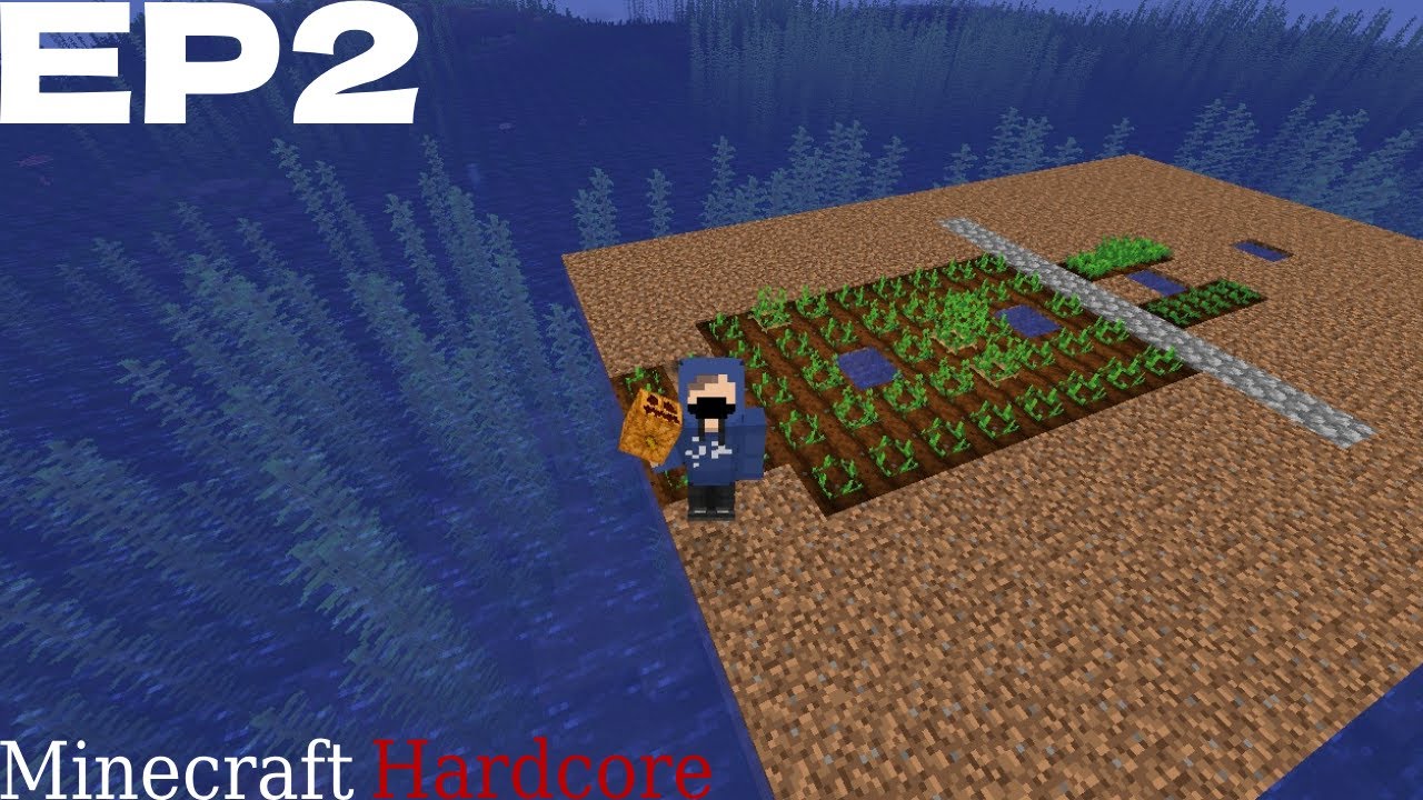 Minecraft Hardcore EP2: Making a Farm and going Mining! (SGH Series!) - YouTube