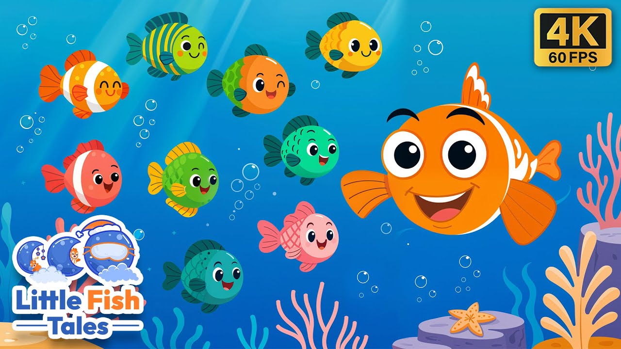 10 Little Fishies | Kids Nursery Rhyme | Little Fish Tales | #fish ...