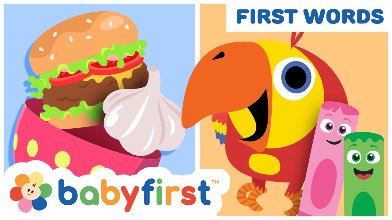 Toddler Learning Video w Color Crew & Larry Surprise Eggs | First Words ...