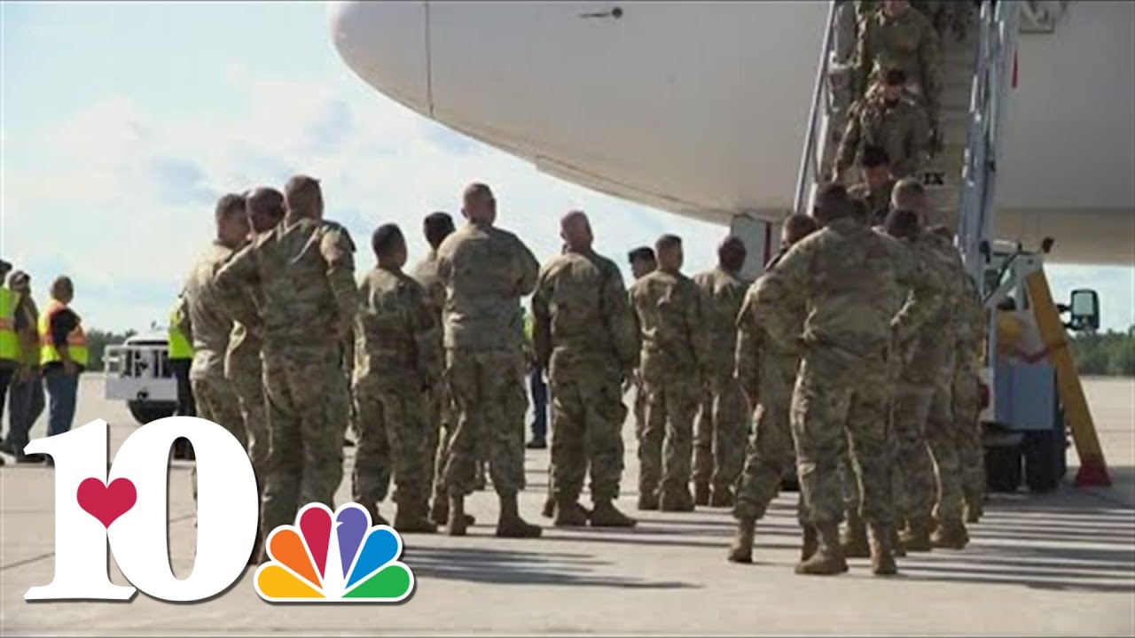 Some of the last soldiers arrive home from Afghanistan - YouTube