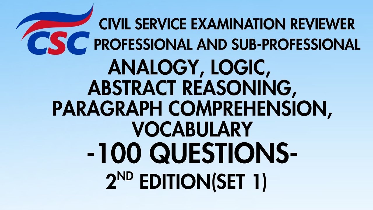 CSE Reviewer: Analogy, Logic, A.Reasoning, Paragraph Comprehension ...