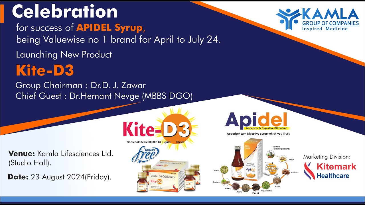 Celebration for success of APIDEL Syrup & Launching New Product- Kite ...