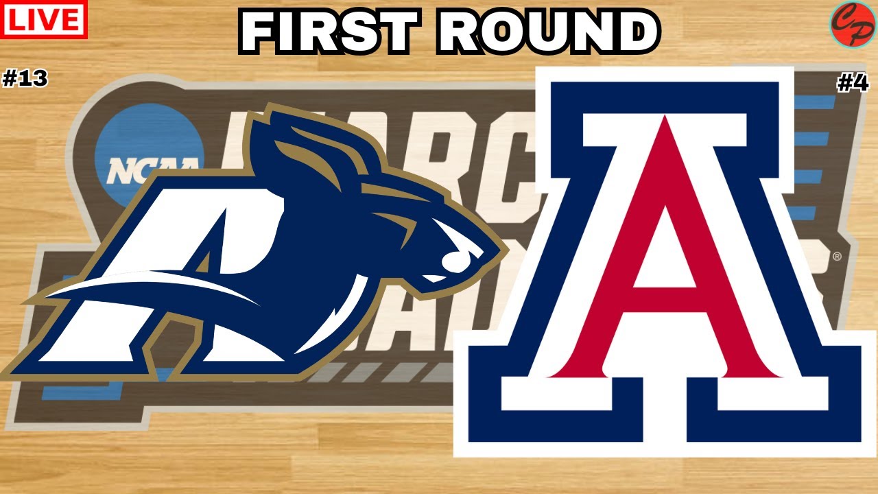 #13 AKRON vs #4 ARIZONA NCAA MARCH MADNESS FIRST ROUND LIVE GAME CAST ...