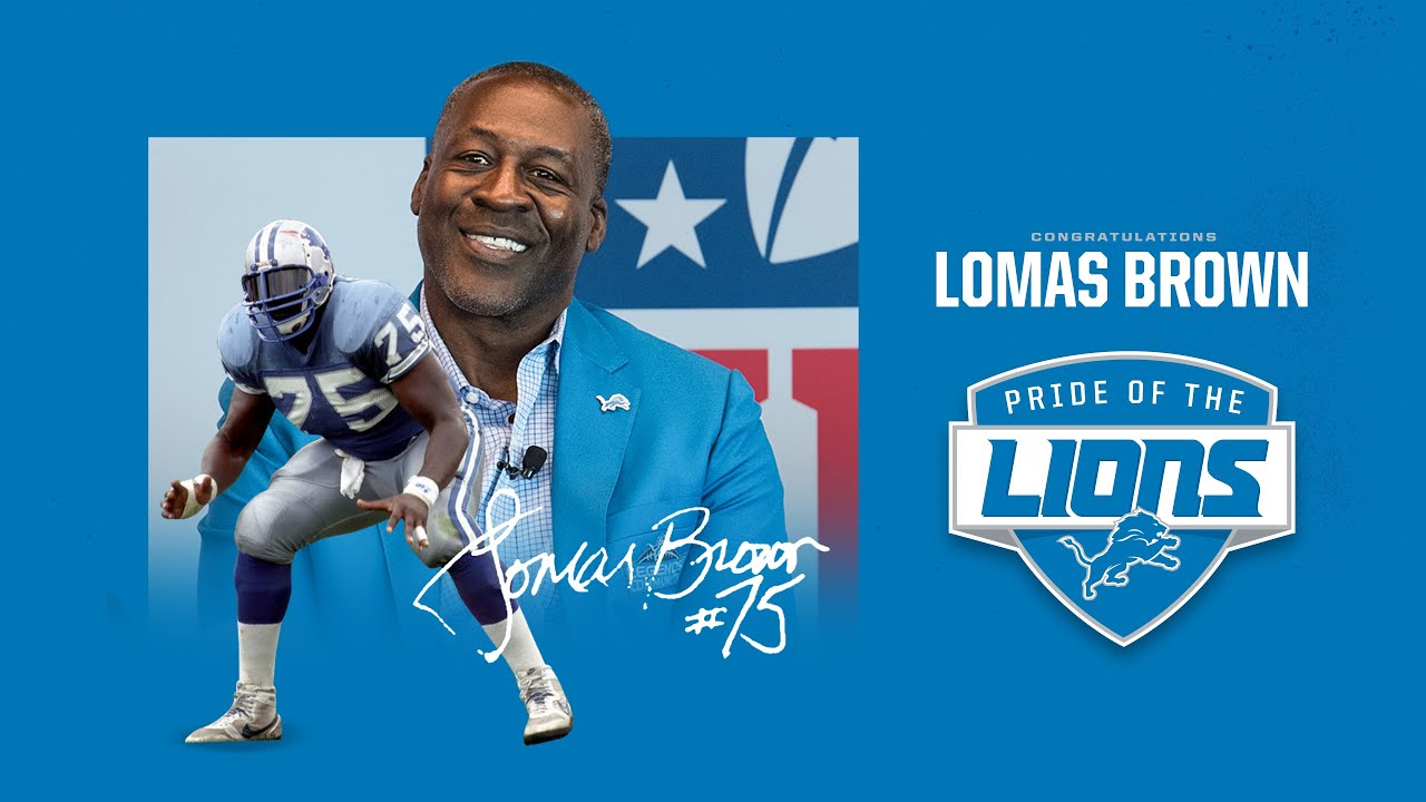 Lomas Brown is inducted into the Pride of the Lions - YouTube