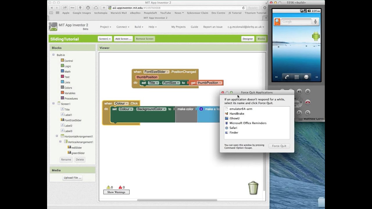 AppInventor Sliders Tutorial - YouTube