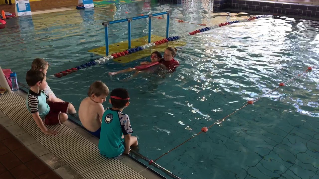 FIRST SWIMMING LESSON - YouTube