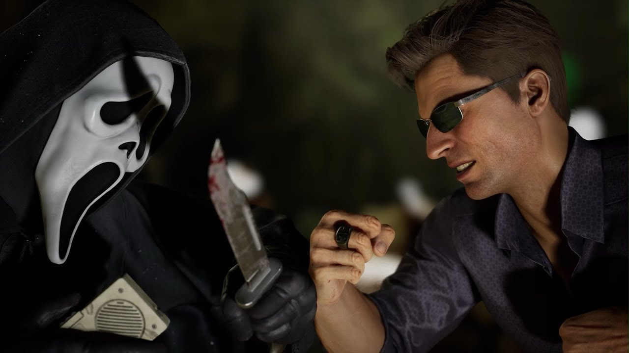 Mortal Kombat 1 - Ghostface vs Johnny Cage | All Intro/Interaction ...