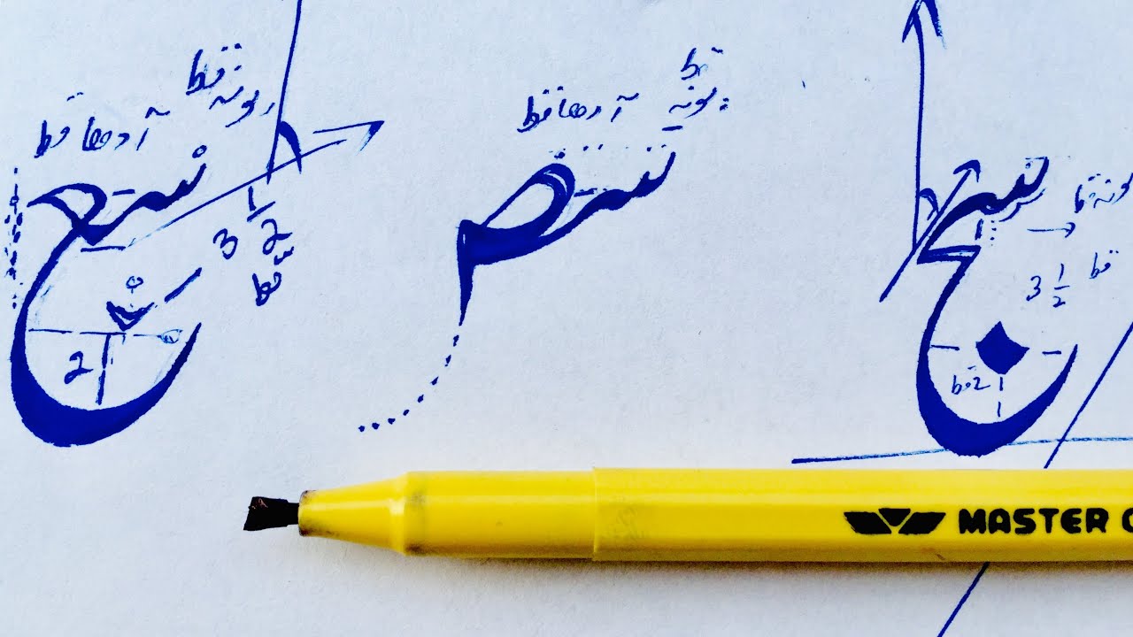 Cutt marker calligraphy | Lesson26D | Urdu calligraphy | Urdu khtati ...