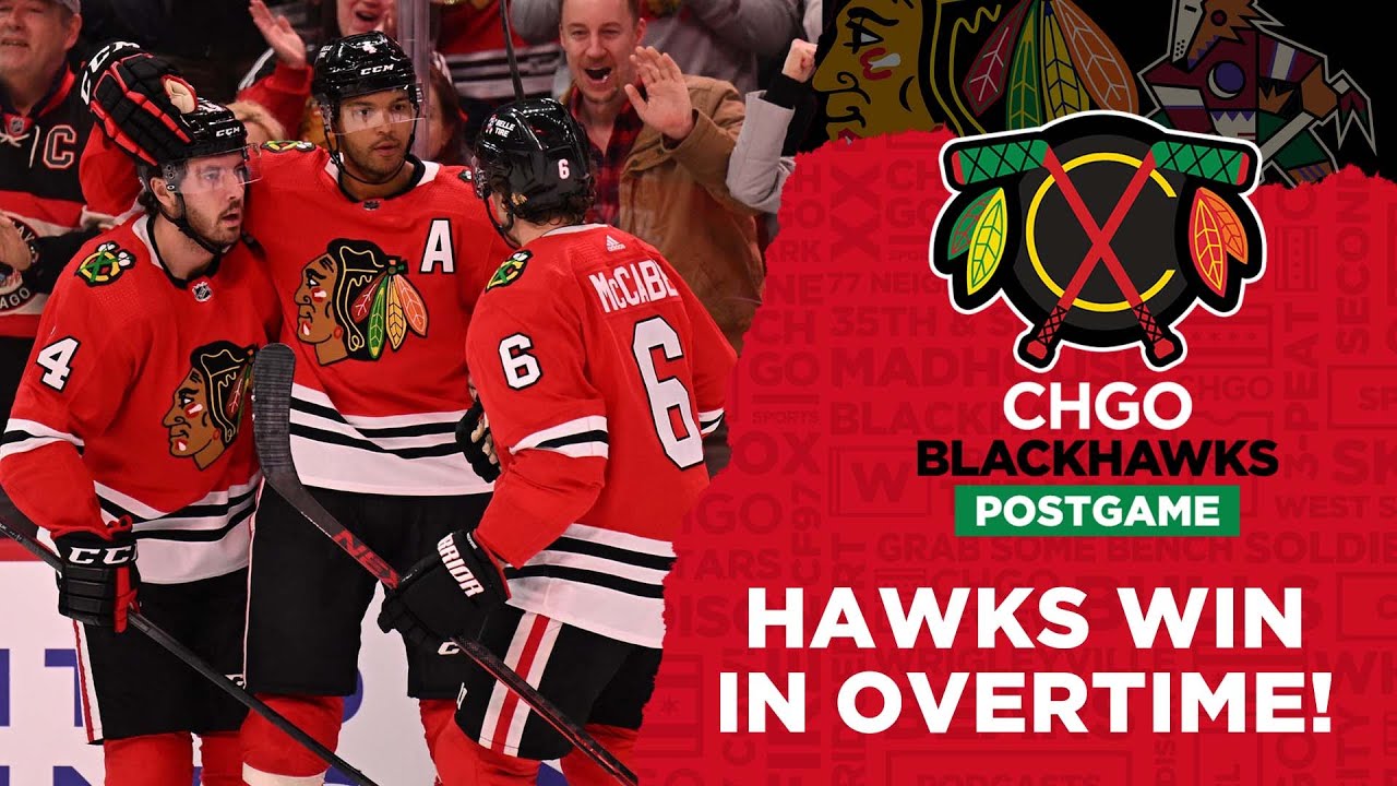 Caleb Jones Scores HUGE Game-Winner for Chicago Blackhawks vs Coyotes ...