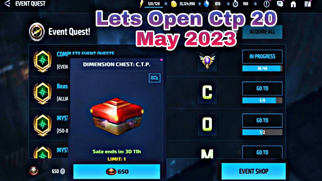 Lets Open Ctp 20 May 2023 - Marvel Future Fight - YouTube