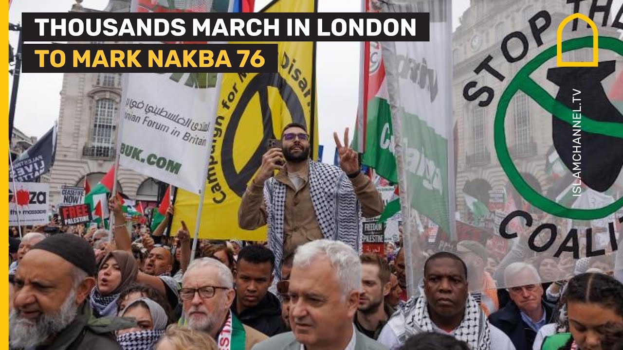 Thousands of protesters in London call for an immediate Gaza ceasefire ...