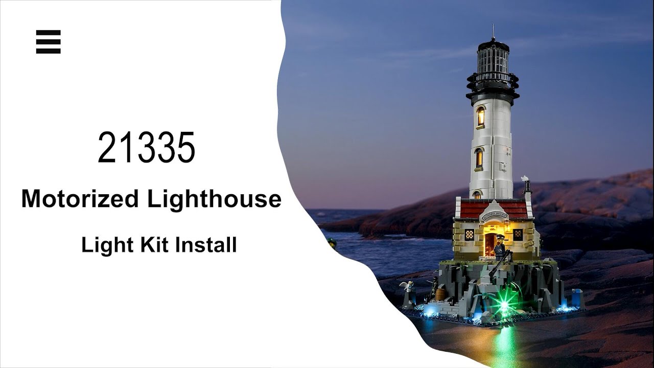 Install Lightailing Light Kit For Lego Motorized Lighthouse 21335 - YouTube