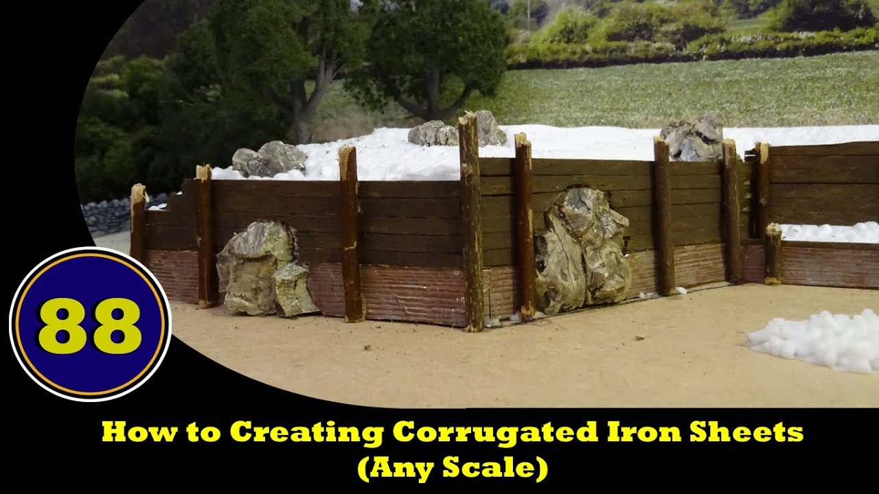 How to - Create Corrugated Iron Sheets - (Any Scale) - YouTube