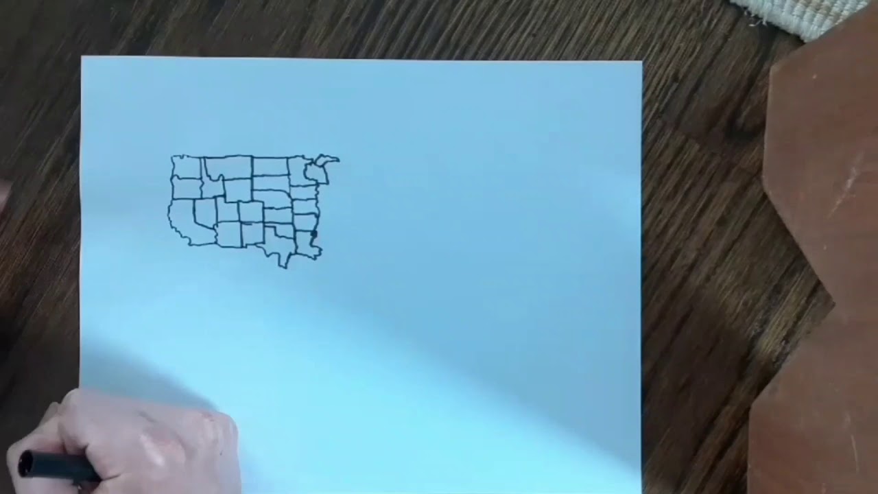 TIMELAPSE: Drawing Map of United States - YouTube