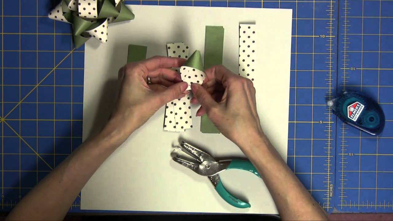 How To Make A Paper Bow Using Card Stock - YouTube