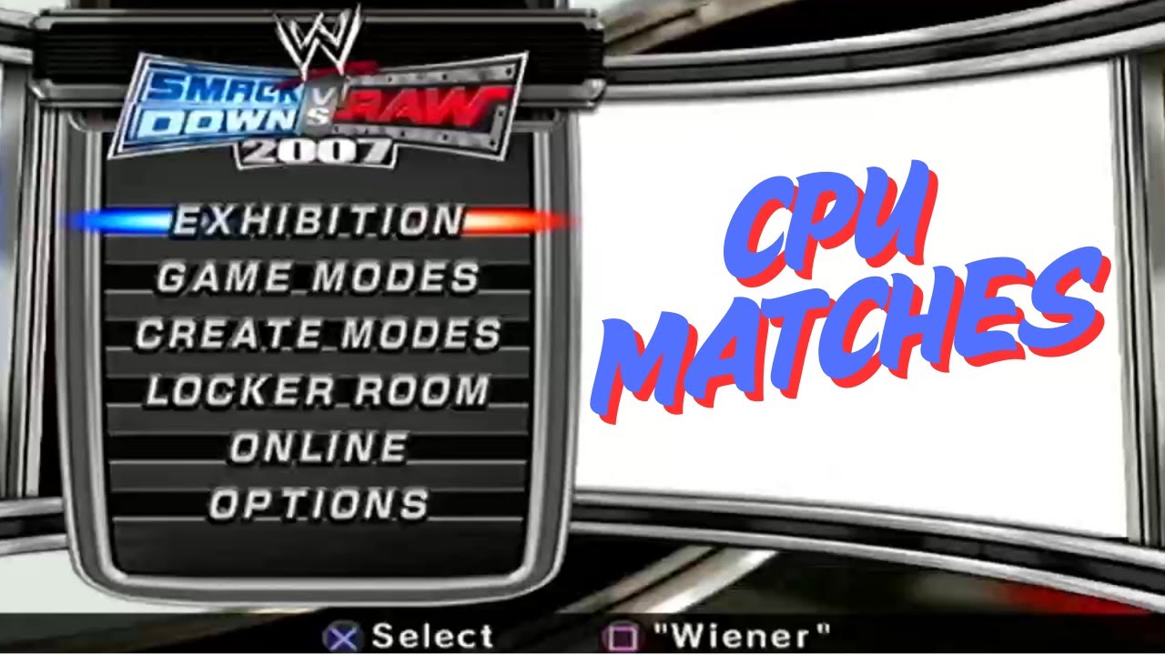 SVR 2007 Random Game Mode CPU Matches Smackdown vs Raw 2007 Gameplay ...