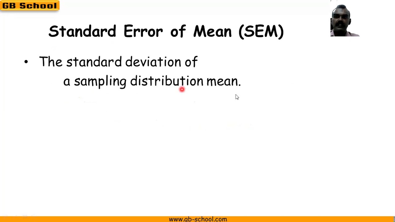 Standard Error of Mean SEM - YouTube