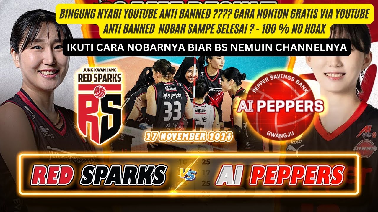 LIVE RED SPARKS VS AI PEPPERS - YouTube