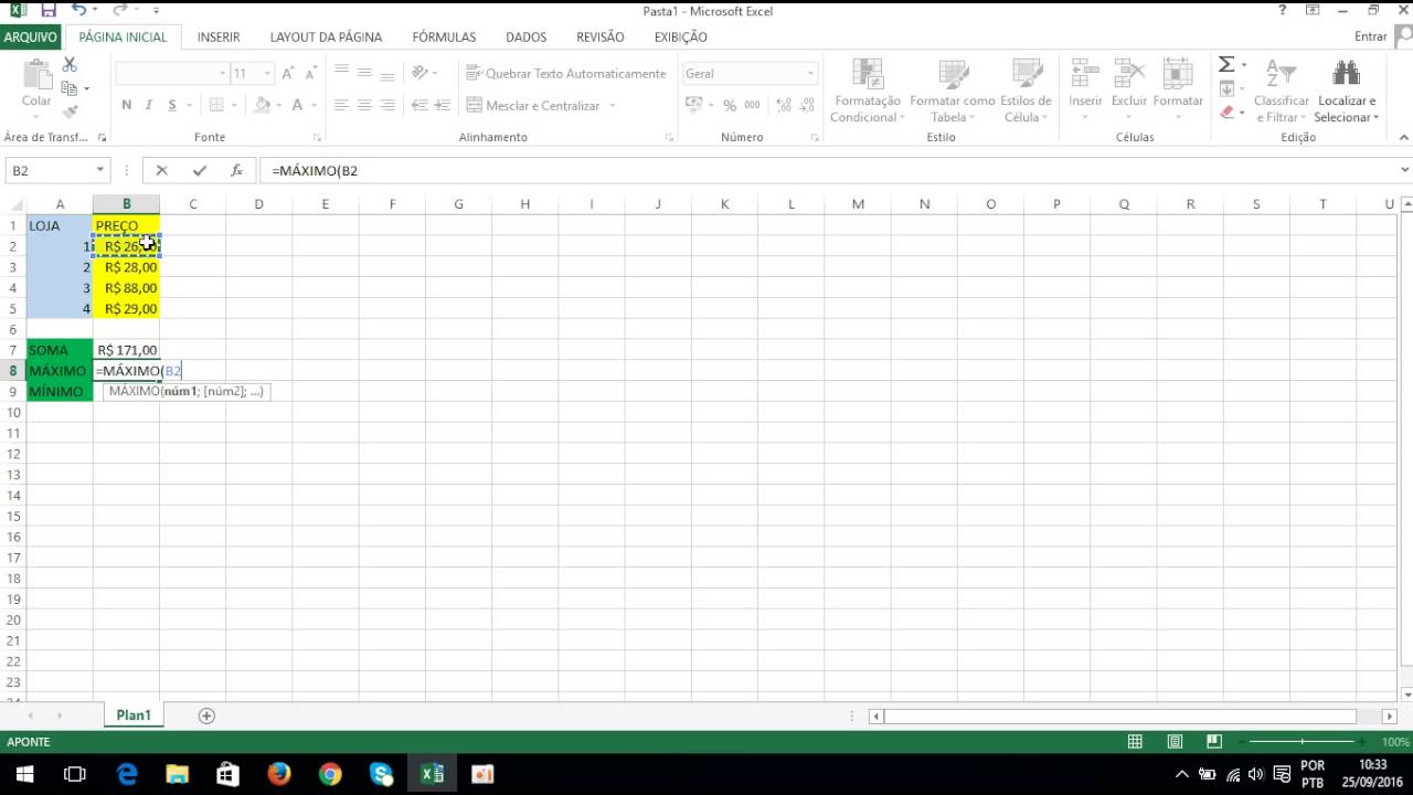 Fórmulas Básicas do Excel. - YouTube