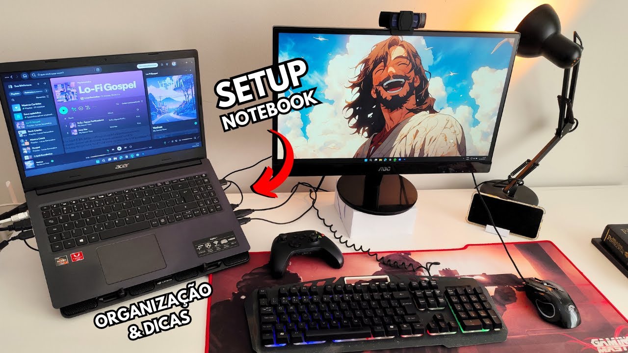 Setup com Notebook e Monitor para Trabalho e Games (+ Dicas p/ otimizar ...