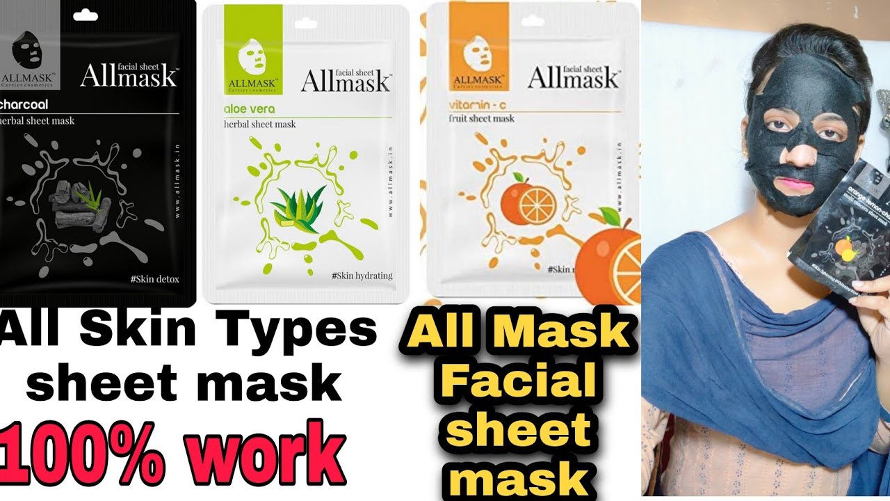 ALL MASK FACIAL SHEETS MASK FOR ALL SKIN TYPES / Review & Demo # ...