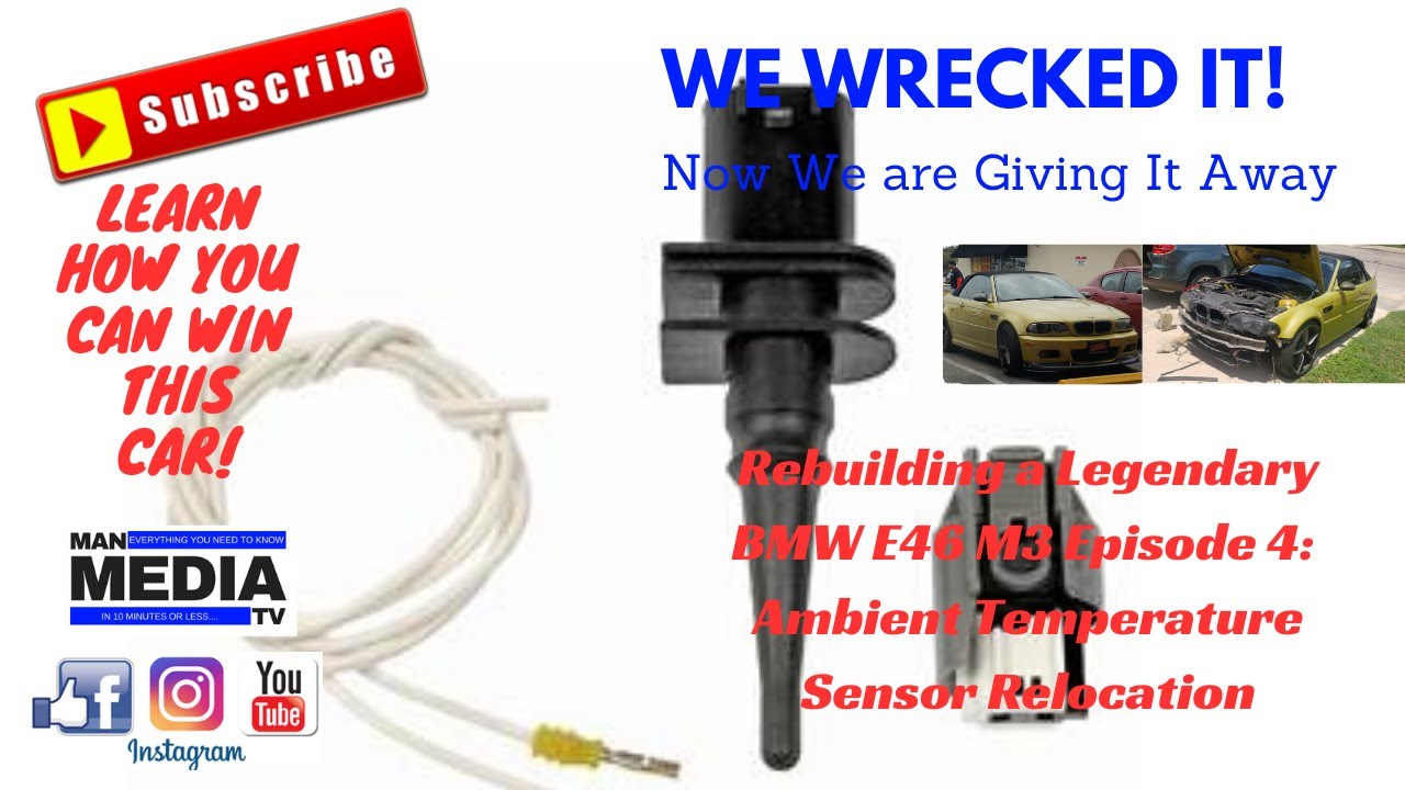 How to relocate the temperature ambient Sensor on a BMW - YouTube