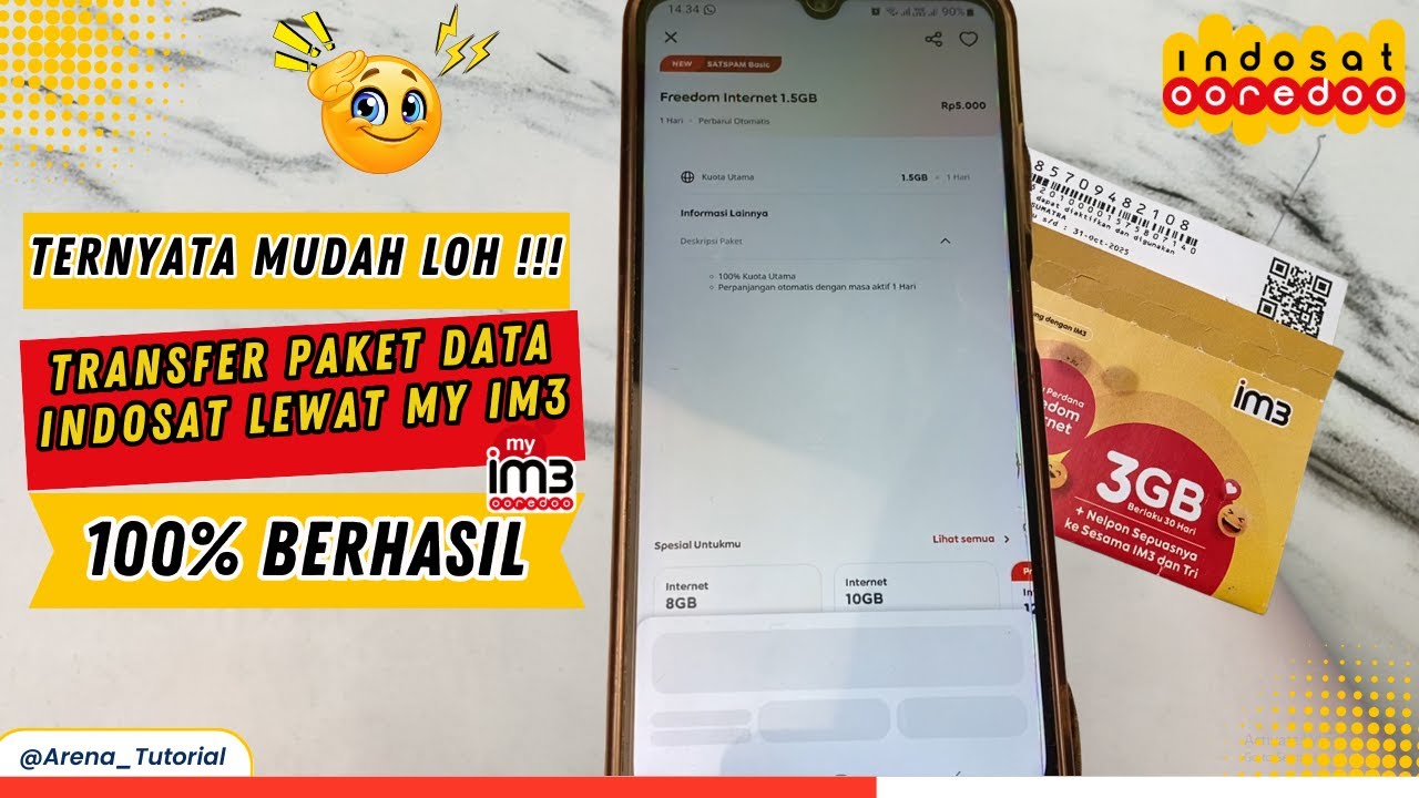 Cara Transfer Paket Data Indosat Lewat MyIM3 - YouTube