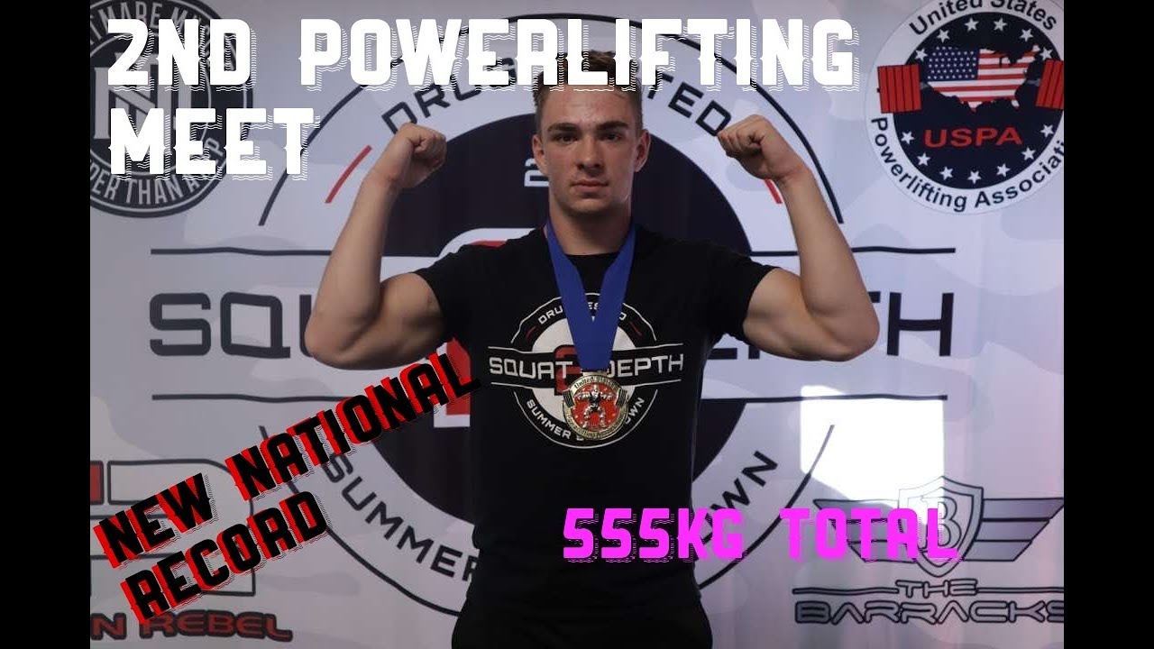 2ND POWERLIFTING MEET | NEW NATL SQUAT RECORD - YouTube