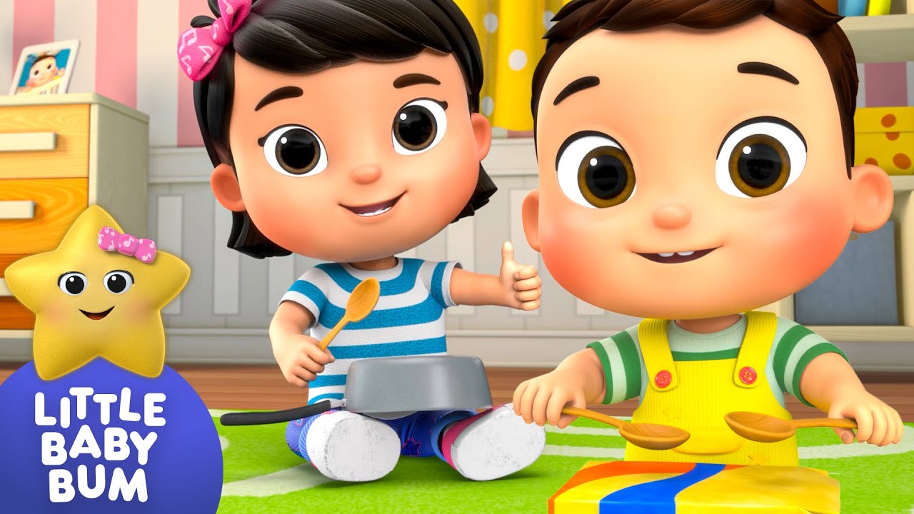 DIY Musical Instruments! ⭐Mia & Max's Play Time! LittleBabyBum ...