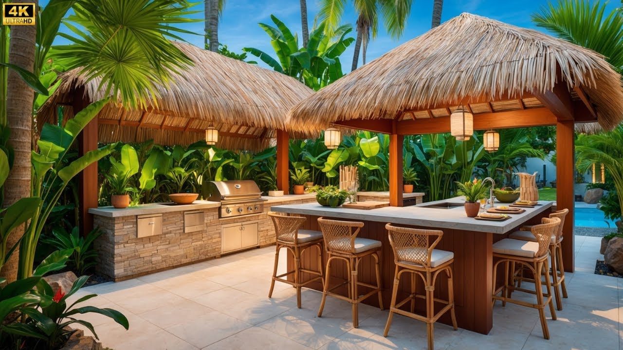 Tropical Outdoor Kitchen Design 2025 You Need to See! - YouTube