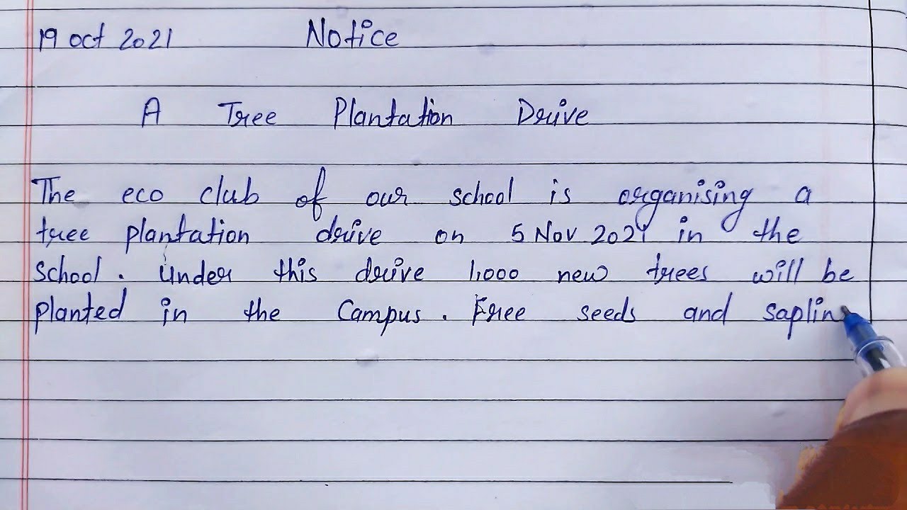Write Notice For Tree Plantation Programme Ll Tree Plantation Drive Write Notice For Tree Plantation Programme Ll Tree Plantation Drive