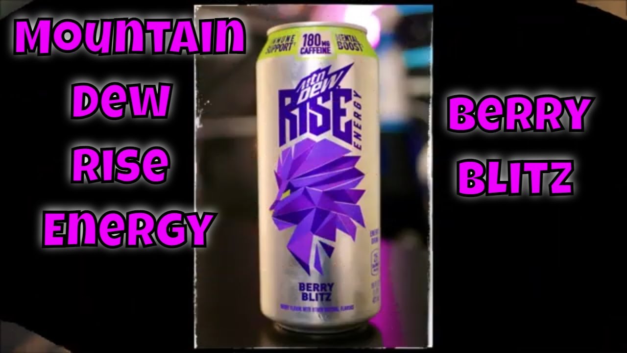 Mountain Dew Rise Berry Blitz energy drink - YouTube